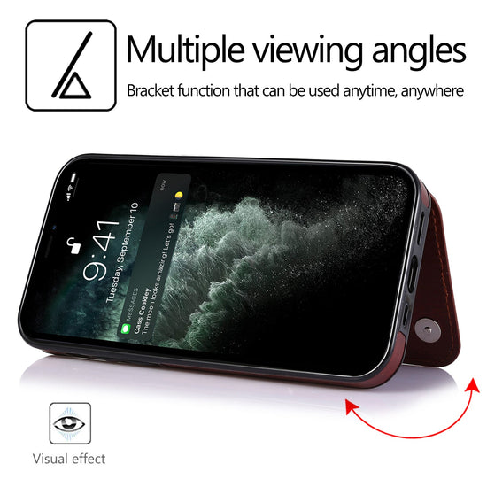 Leather iPhone Wallet & Kickstand Case – ourhomemarket.com