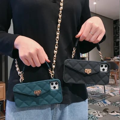 Handbag phone Case with Soft Silicone Chain for Women with Handstrap ...