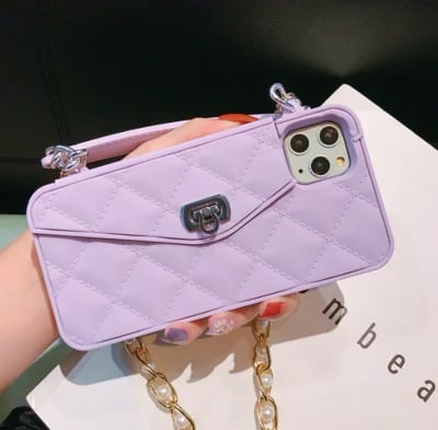 Handbag phone Case with Soft Silicone Chain for Women with Handstrap ...