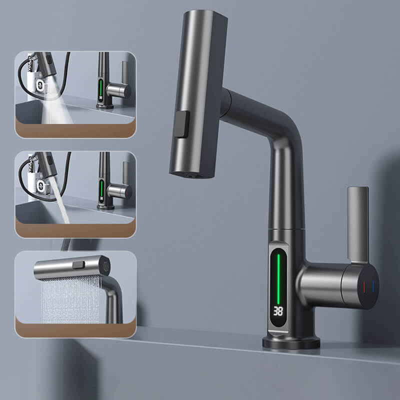 Lntelligent digital display pull-out faucet – ourhomemarket.com