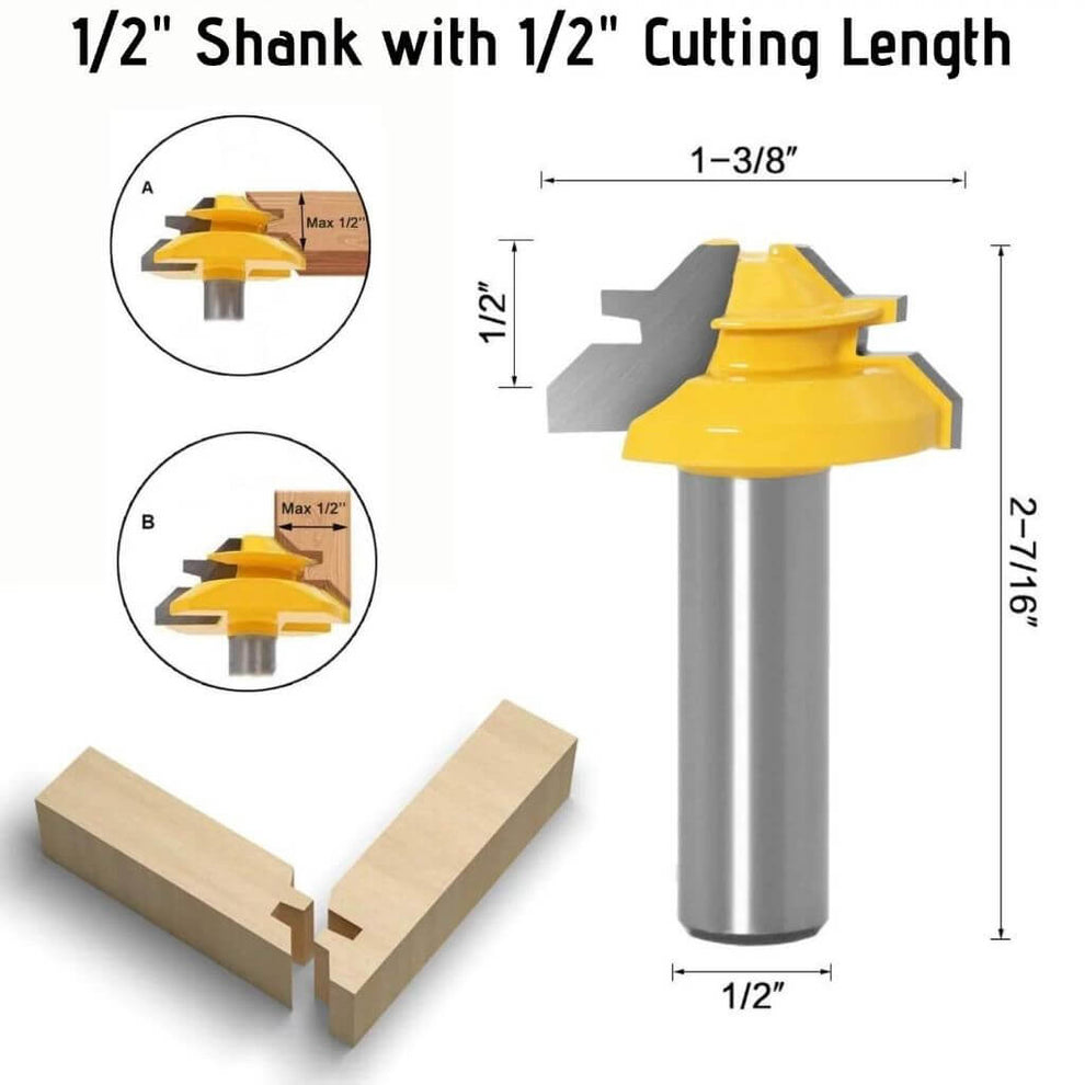 💥Specials this week - 45-degree Lock Miter Router Bit - 1/2" Shank ...